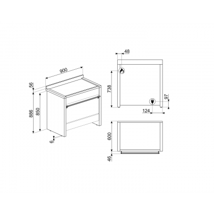 Smeg A1-9 Opera Gas Range Cooker 90cm (Stainless Steel)